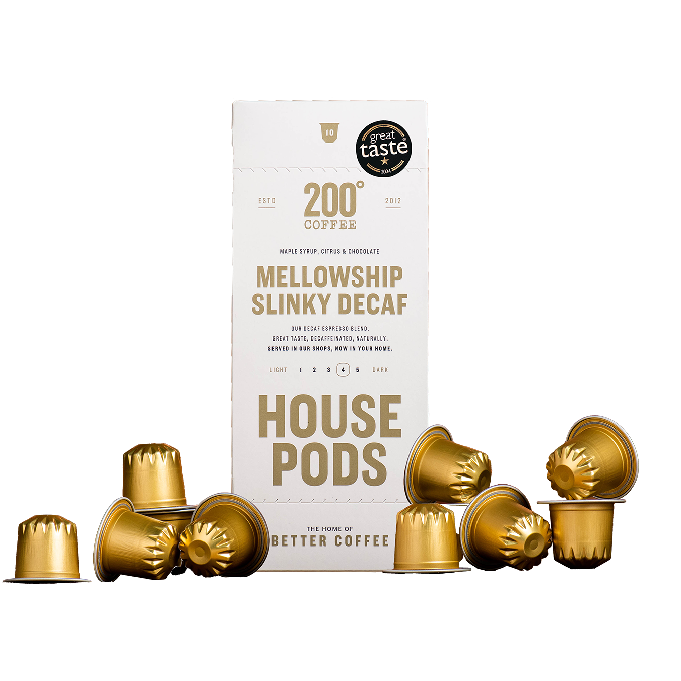 200 Degrees: Mellowship Slinky Decaf Coffee Pods – 200 Degrees Coffee